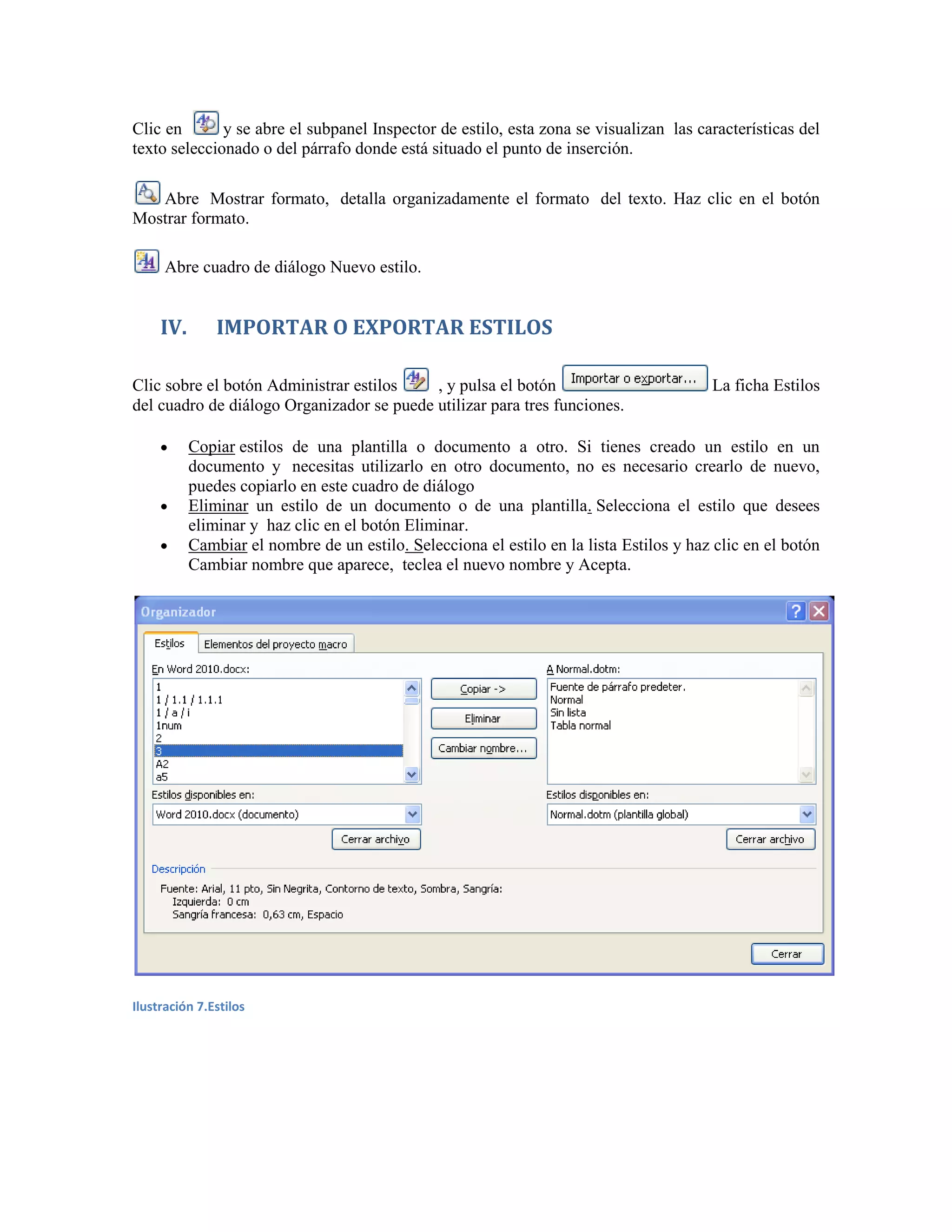 Manejo de estilos,índices,tablas de contenidos e ilustraciones.infotami | PDF
