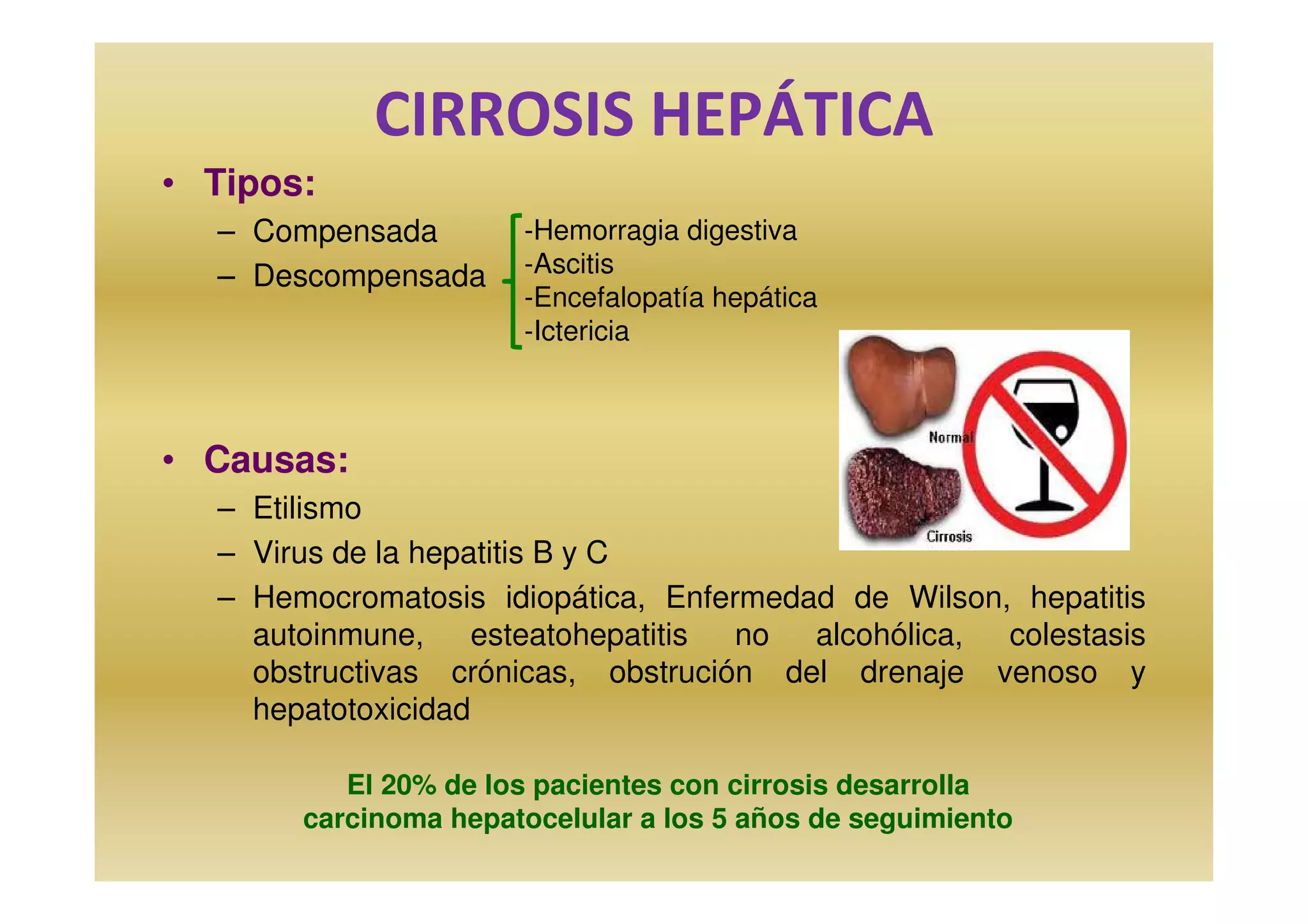 Manejo de la cirrosis hepática y sus complicaciones | PPT