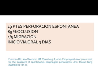 Manejo de la perforacion esofagica | PPT
