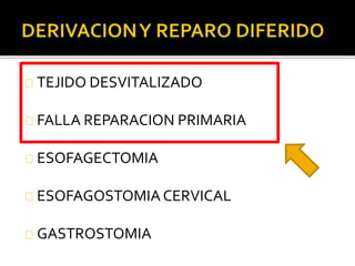 Manejo de la perforacion esofagica | PPT
