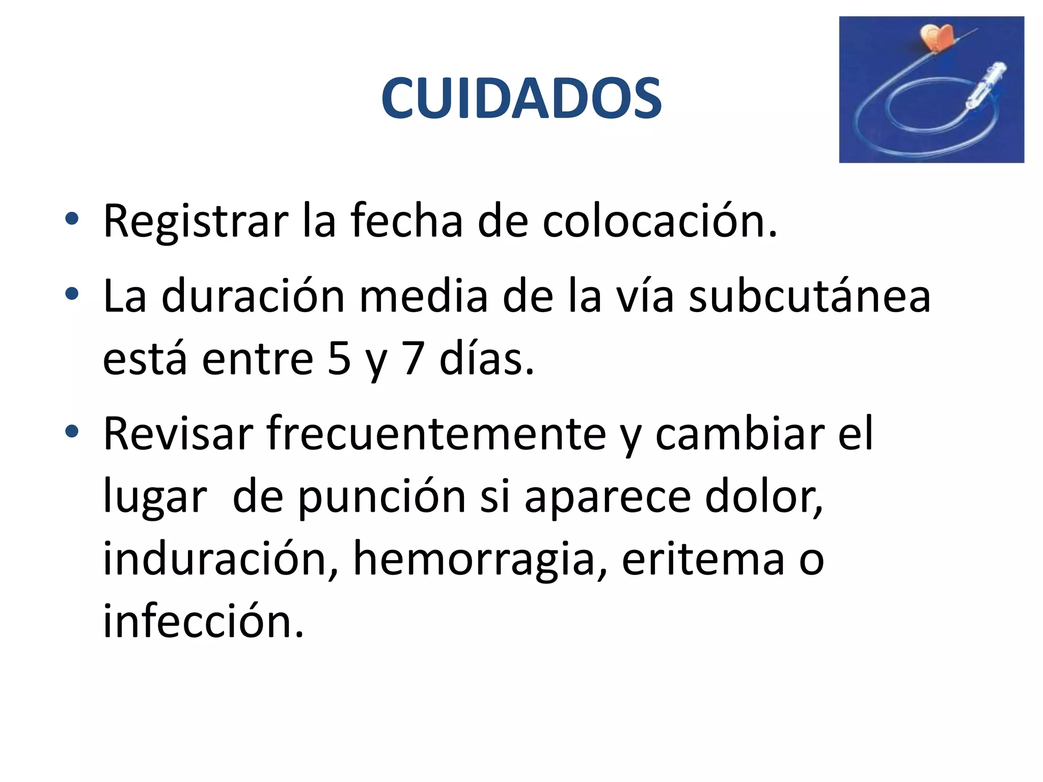Manejo de la vía subcutánea en atención primaria | PPTX