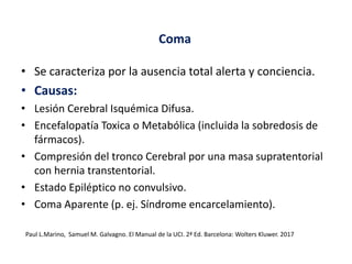 Manejo del coma en urgencias | PPTX