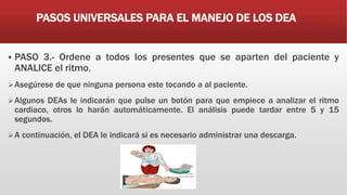 Manejo del desfibrilador | PPTX