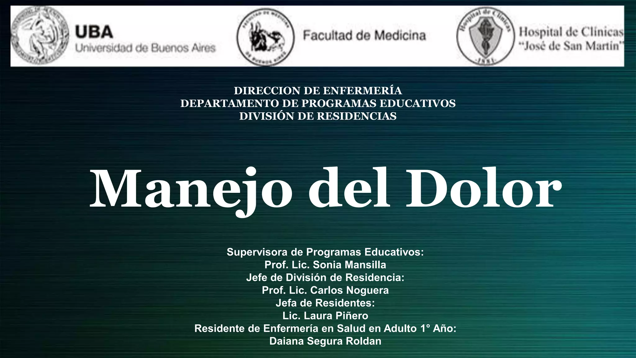 Manejo del dolor | PPTX