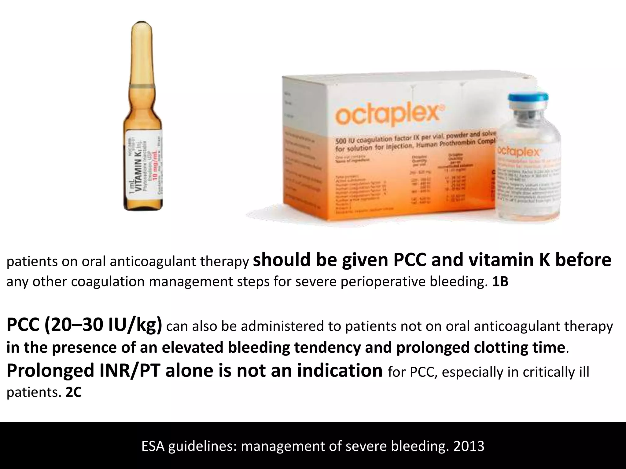 Manejo de hemoderivados y anticoagulacion | PPTX