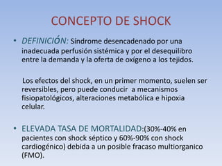 SHOCK. TRATAMIENTO | PPTX