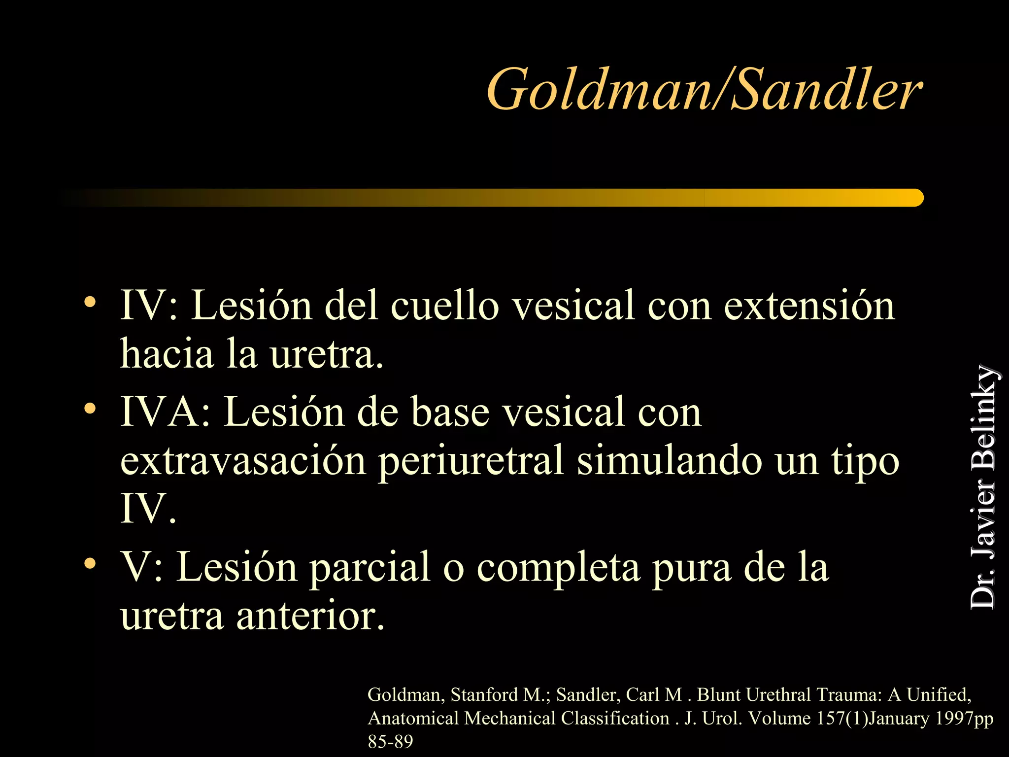 Management of acute urethral trauma (Manejo del trauma uretral agudo) | PDF