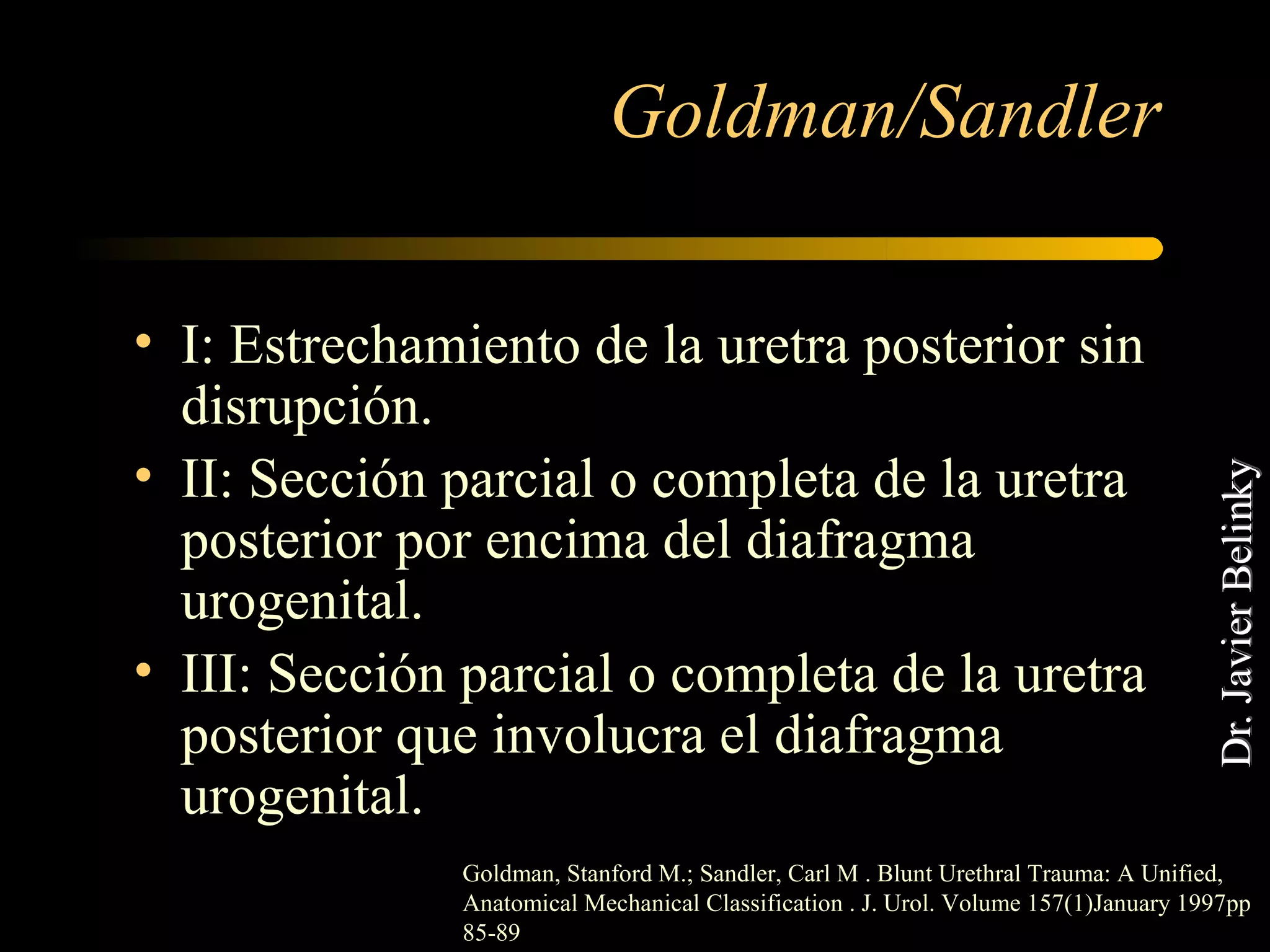 Management of acute urethral trauma (Manejo del trauma uretral agudo) | PDF