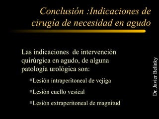 Management of acute urethral trauma (Manejo del trauma uretral agudo) | PDF
