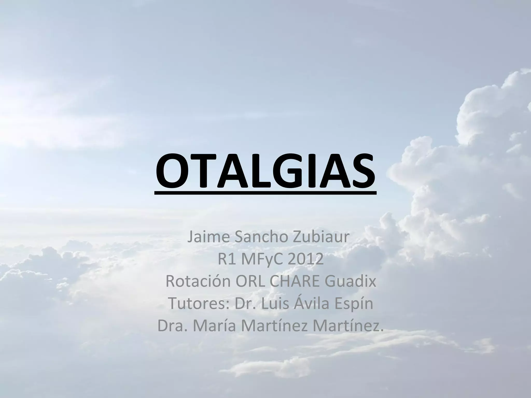 Manejo de otalgia | PPT