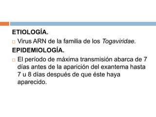 Manejo de paciente pediátrico con rubeóla | PPTX