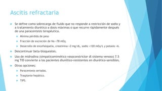 Manejo de pacientes adultos con ascitis debido a cirrosis | PPTX
