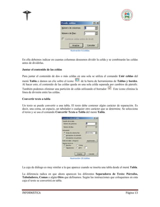 Manejo de tablas | PDF
