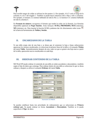 Manejo de tablas | PDF