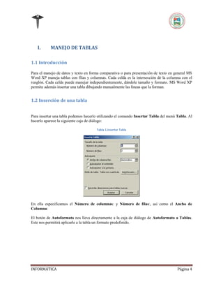 Manejo de tablas | PDF