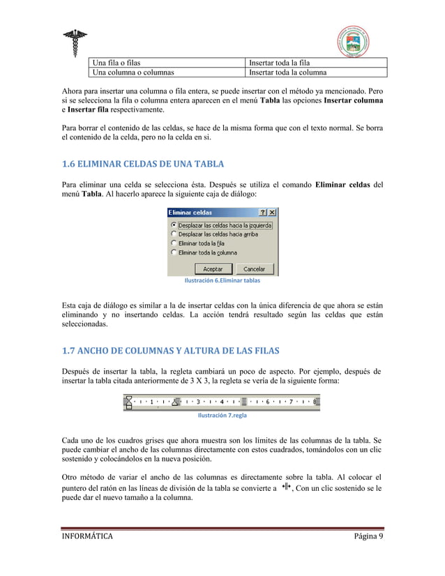 Manejo de tablas | PDF