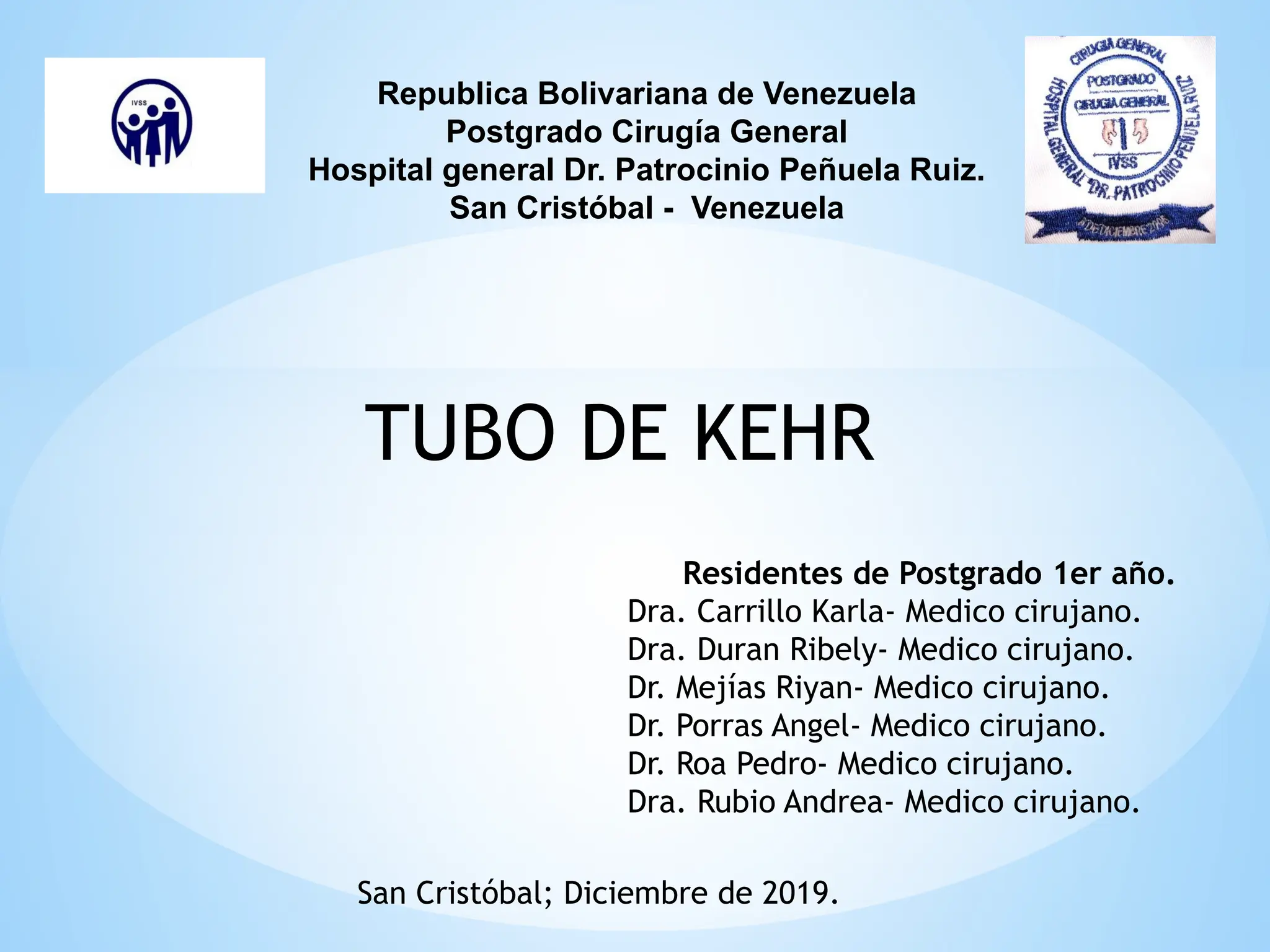 MANEJO DE TUBO DE KEHR POST OPERATORIO.pptx