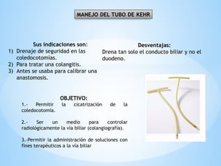 MANEJO DE TUBO DE KEHR POST OPERATORIO.pptx