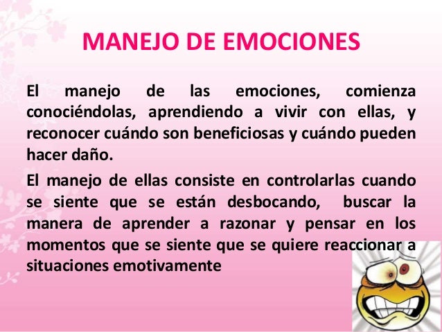 MANEJO DE EMOCIONES Y SENTIMIENTOS Y MANEJO DE TENSIONES Y ESTRÉS