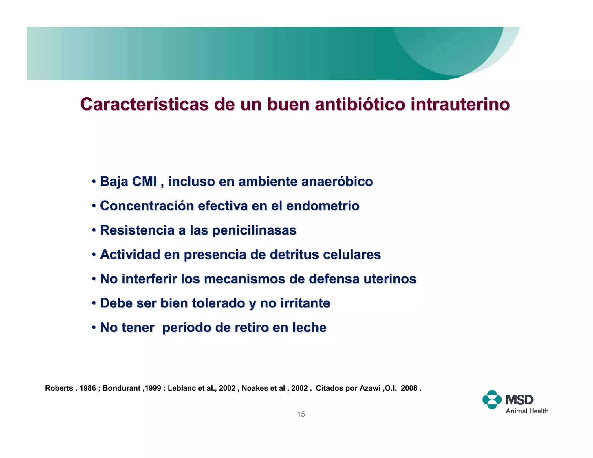 Manejo farmacologico de la metritis y endometritis bovina fp | PDF ...