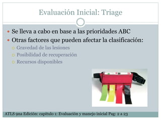 Manejo inicial ATLS del paciente politraumatizado | PPTX
