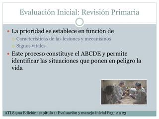 Manejo inicial ATLS del paciente politraumatizado | PPTX