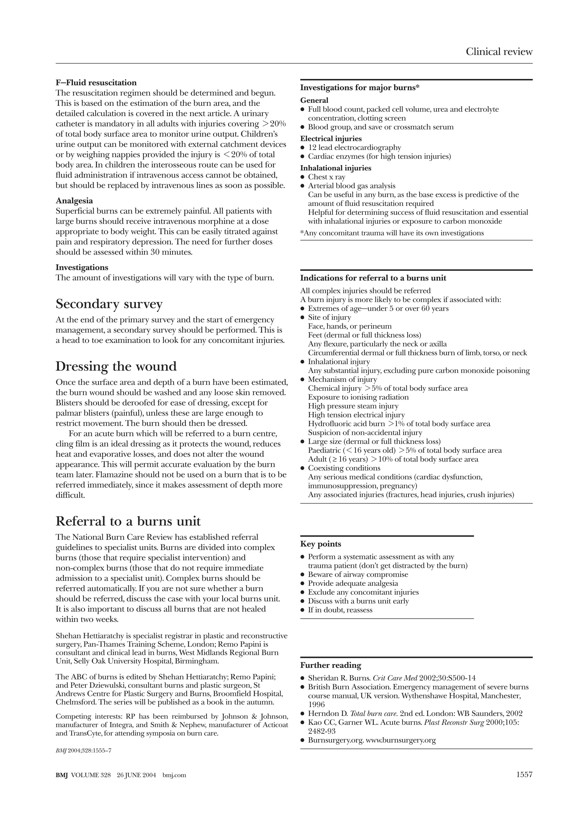 Manejo inicial gran quemado i | PDF