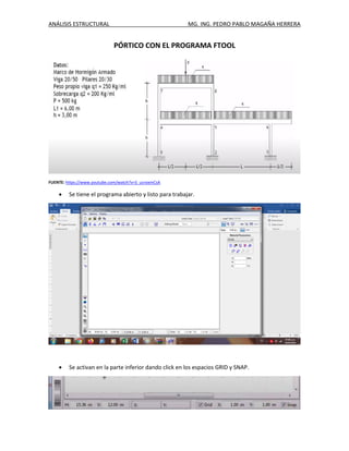 Manejo software ftool | PDF