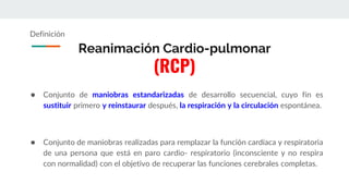 Manejo de via area, RCP básico y RCP avanzado | PPTX