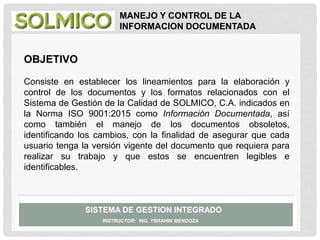 Manejo y Control de la Informacion Documentada.pptx