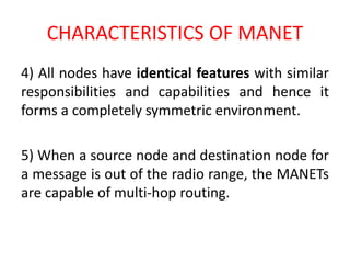 MANET in Mobile Computing | PPTX