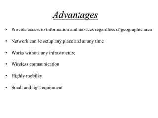 Manet | PPTX | Computer Networking | Computing