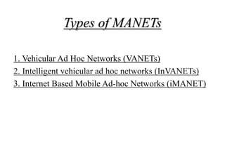 Manet | PPTX | Computer Networking | Computing