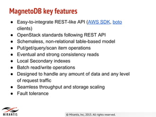 ManetoDB: Key/Value storage, BigData in Open Stack_Сергей Ковалев, Илья Свиридов | PDF