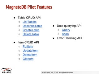 ManetoDB: Key/Value storage, BigData in Open Stack_Сергей Ковалев, Илья Свиридов | PDF
