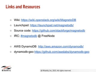 ManetoDB: Key/Value storage, BigData in Open Stack_Сергей Ковалев, Илья Свиридов | PDF