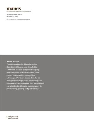 Manex Corporate Overview | PDF | Manufacturing Industry | Industries