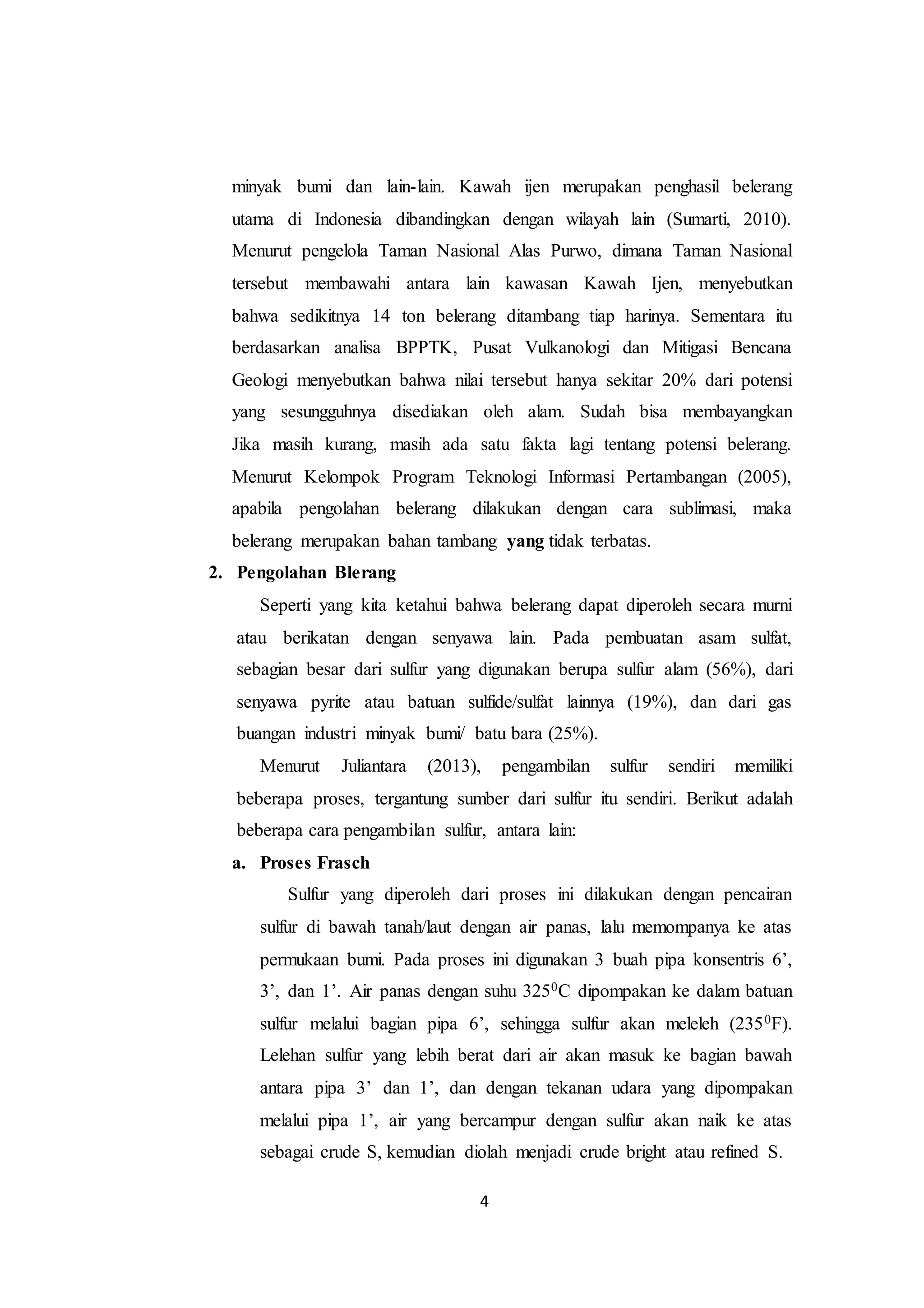Manfaat Belerang di gunung tangkuban perahu | DOCX