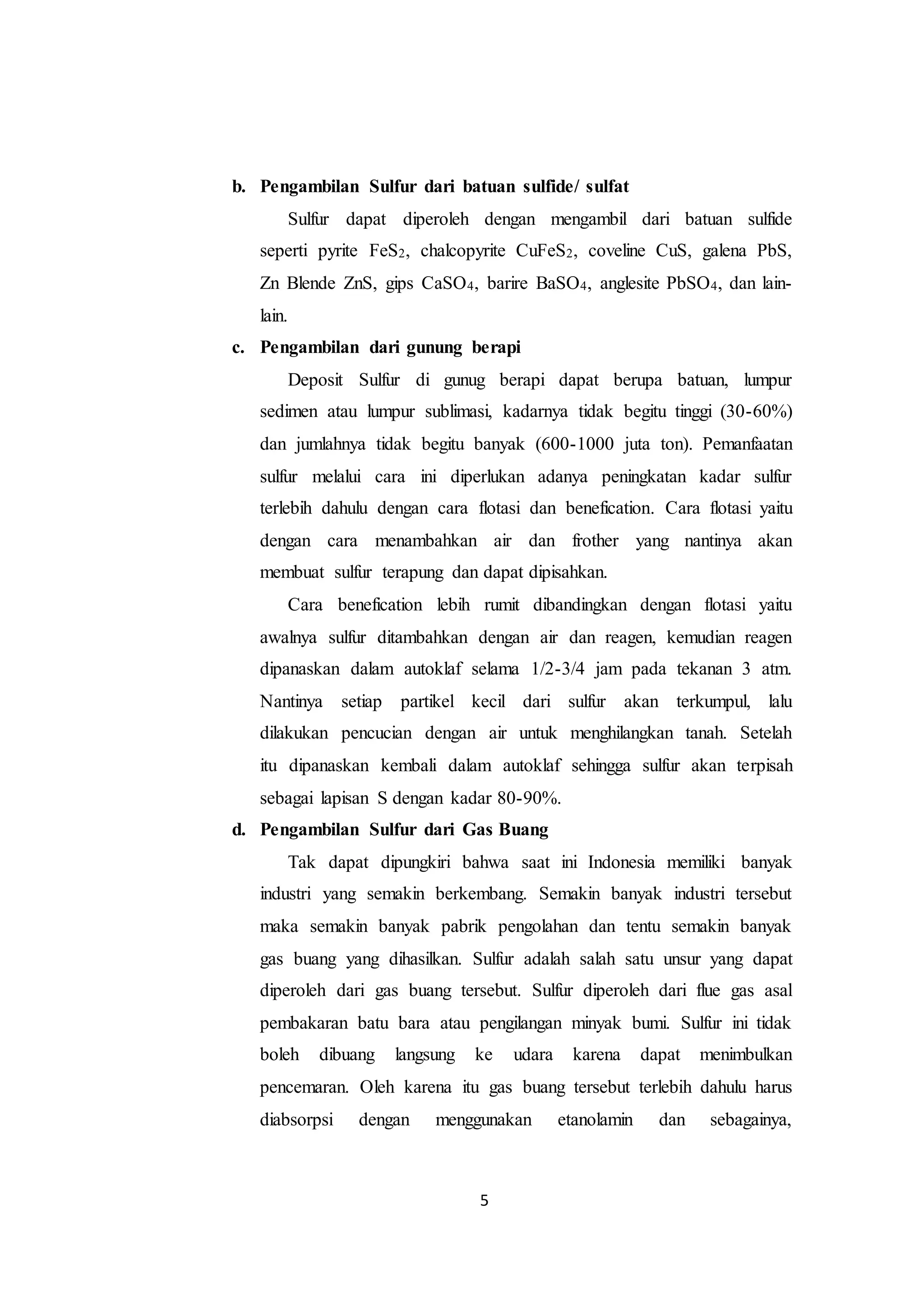 Manfaat Belerang di gunung tangkuban perahu | DOCX