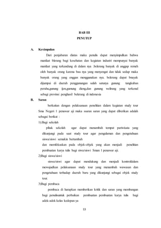 Manfaat Belerang di gunung tangkuban perahu | DOCX