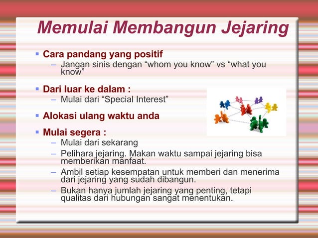 Manfaat Jejaring Dan Cara Membangunnya | PPT