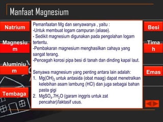 Manfaat berbagai unsur logam dan senyawanya | PPTX