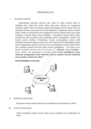 Manfaat internet dalam proses pembelajaran di sma | PDF