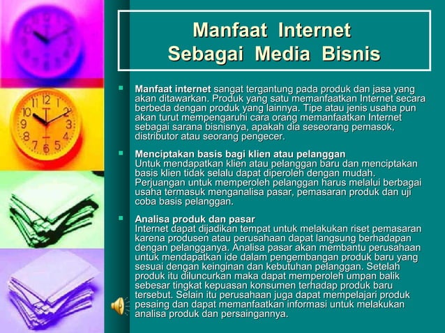 Manfaat internet sebagai media pendidikan | PPT