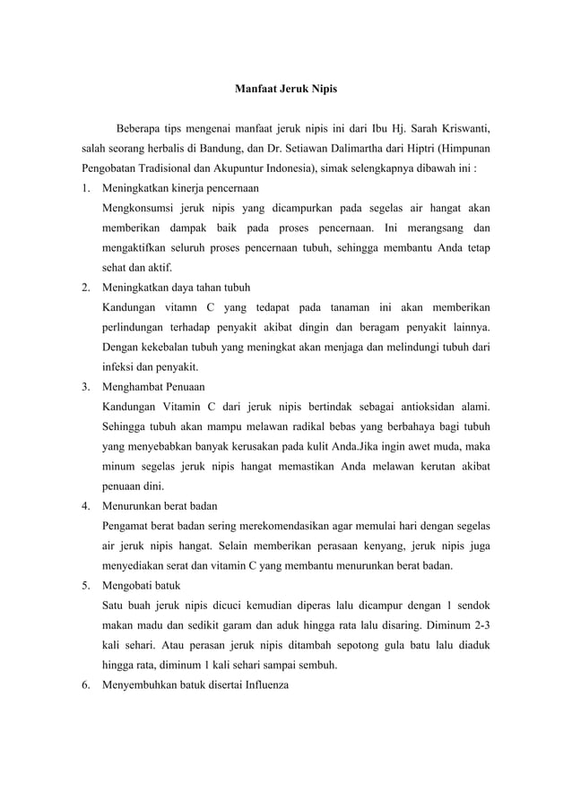 Manfaat Jeruk Nipis Pdf