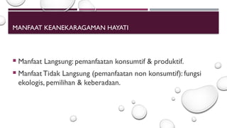 Manfaat Keanekaragaman Hayati pelajaran biologi kurikulum merdeka | PPTX