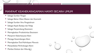 Manfaat Keanekaragaman Hayati pelajaran biologi kurikulum merdeka | PPTX