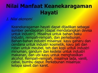 Manfaat keanekaragaman hayati dan konservasi (geografi) | PPTX