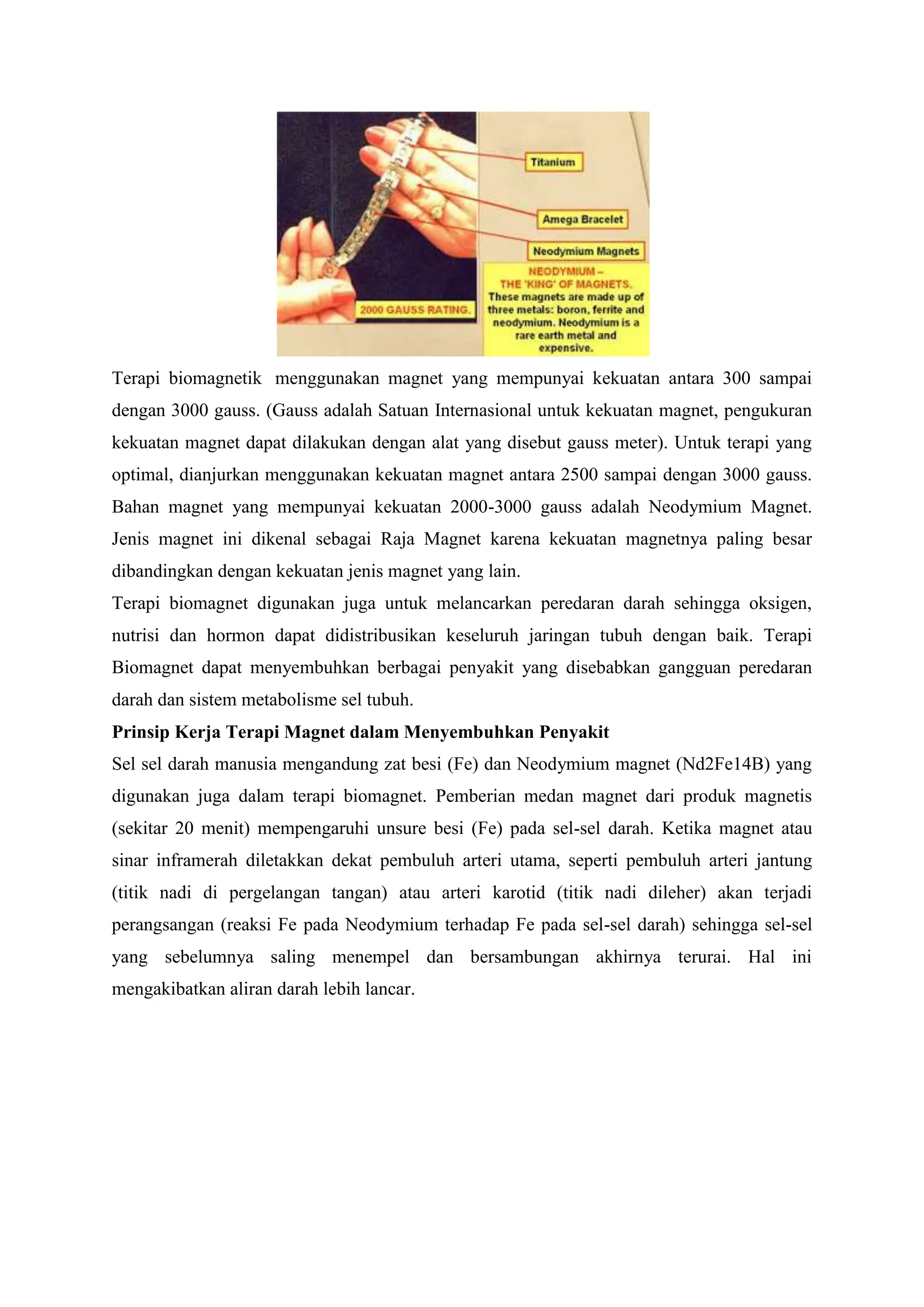 Manfaat magnet dalam bidang kesehatan | DOCX