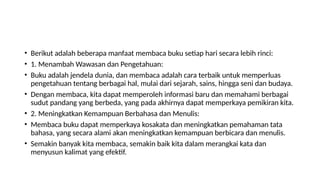 MANFAAT MEMBACA BUKU SETIAP HARI YANG PERLU KAMU TAHUU.pptx